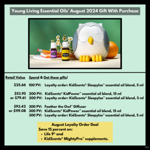 August 2024 Gift With Purchase from Young Living Essential Oils